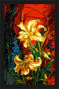 Flower Scenery Nature Poster with A4 Size Frame F-327 Paper Print ...