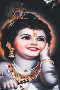 Lord Krishna Posters for Room Decoration (300GSM Thick Paper with Gross ...
