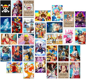 One Piece Posters | Self Adhesive|4 x 6 Inches| Includes One Piece ...