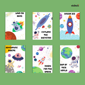 Space Adventure Discovery: 6 Posters for Young Astronauts Paper Print ...
