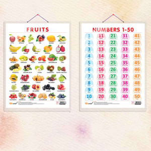 FRUITS CHART HARD LAMINATED and NUMBER 1-50 CHART HARD LAMINATED ...