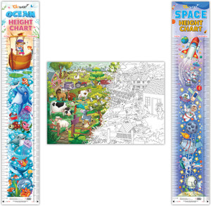 GIANT AT THE FARM COLOURING POSTER, OCEAN HEIGHT CHART, and SPACE ...