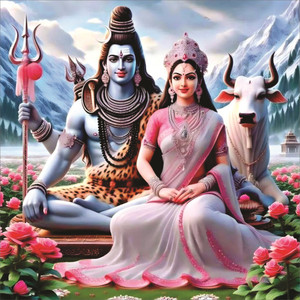 Beautiful Shankar ji or Mata Parvati Poster for Home, Office & Shop ...