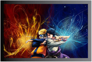 Naruto Poster with Frame Gloss Lamination M7 Paper Print - Animation ...