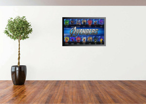 Avengers superhero Poster with Frame Gloss Lamination M34 Paper Print ...