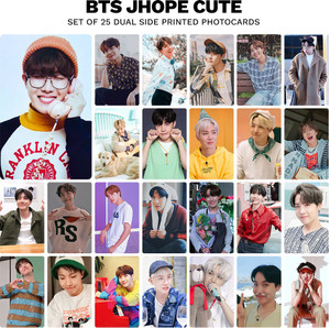 Jhope Set of 25 Cute Photocards | Dual Sided | HD Quality | UV Printed ...
