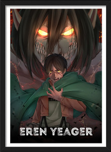 Eren Jaeger | Attack on Titans - Anime Framed Poster Paper Print ...