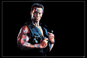 Arnold Commando Schwarzenegger Matte Finish Poster Paper Print ...