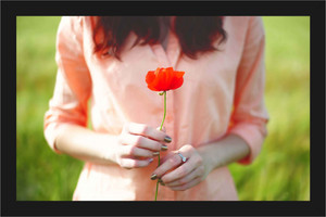 Flower Scenery Nature Poster with A4 Size Frame F-176 Paper Print ...