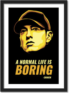 EMINEM RAPPER FRAMED POSTER FOR ROOM & OFFICE, MULTICOLOR FRAMED Paper ...