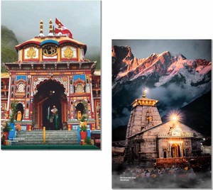 Kedarnath Temple Wall Poster (12 x 18 inch), Badrinath Ji Poster ...