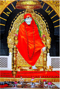 Sai Baba Poster Big Size Sparkle Coated Self Adhesive Fine Art Print ...