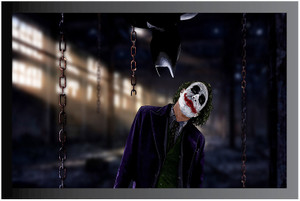 Joker Frame Poster For Room Synthetic Wood Gloss Lamination F186 Paper ...