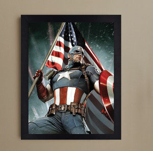Captain America Modern Wall Art Framed Poster Paper Print - Movies ...