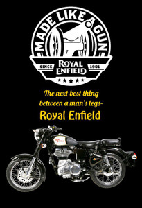 Poster Royal Enfield Make Lika A Gun Classic One sl-13614 (Wall Poster ...