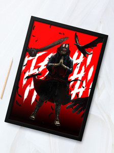 Itachi Uchiha Black Framed Poster (8x12 Inches) For Anime Naruto Fans ...