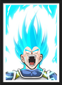 Vegeta Ssj Blue | Dragon Ball Z / Super Anime Frames Poster Paper Print ...