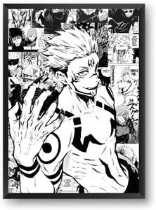 ANIME POSTER FRAME SUKUNA JUJUTSU KAISEN Wall Poster Frame For Home And ...
