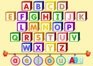Abcd alphabet chart Poster Multicolor Photo Paper Print Poster ...