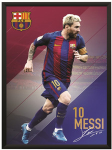 Lionel Messi Barcelona Wall Poster With Frame A4 Size Photographic ...