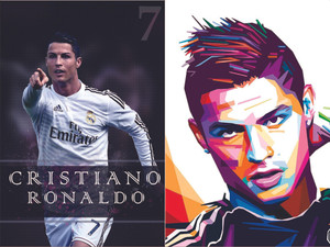 Pack of 2 Cristiano Ronaldo Poster For Room Photographic Paper - Sports ...