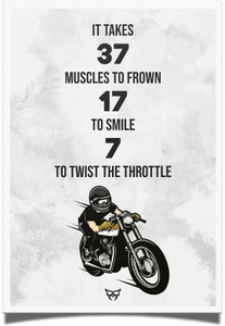 Twist the 'THROTTLE' A3 Poster 300 GSM Matte finish Paper Print - MOTO ...