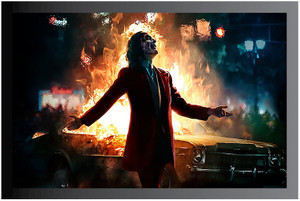 Joker Frame Poster For Room Synthetic Wood Gloss Lamination F160 Paper ...