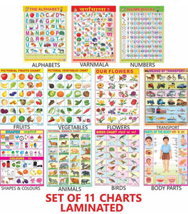 All in One Educational Chart for Kids | 45×60cm (Extra Large Size to ...