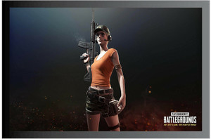 Pubg Game Frame Poster For Room Synthetic Wood Gloss Lamination F95 ...