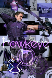 Superhero Hawkeye Poster, Unframed, With Double Sided Tape Paper Print ...