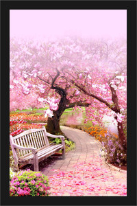 Flower Scenery Nature Poster with A4 Size Frame F-121 Paper Print ...