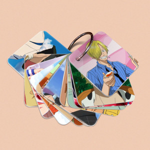 One Piece Flash 1mm Thick Cards with Snap Key Ring (Set of 12 Cards 24 ...