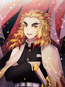 Kimetsu No Yaiba Ufotable Rengoku Kyoujurou Rokuo Matte Finish Poster ...