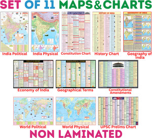 Complete set of UPSC Maps & Charts | set of 11 | India & World Map ...