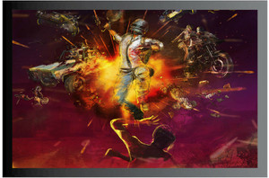 Pubg Game Frame Poster For Room Synthetic Wood Gloss Lamination F98 ...