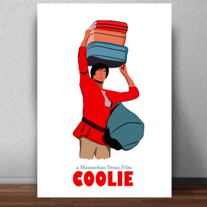 Bollywood Movie Coolie Poster Poster for Room (Matte paper 300 GSM, 13 ...