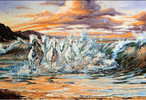 Poster Horses Dashing sl11855 (Wall Poster, 13x19 Inches, Multicolor ...