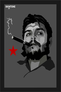 Che Guevara Motivational Poster with A4 Size Frame F-256 Paper Print ...