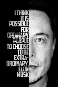 Elon Musk Poster for Room Wall Decoration, Size - 12 X 18 inches || VE ...