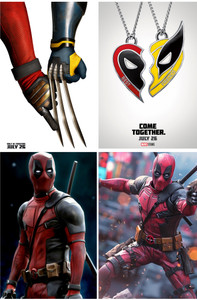 Poster 4 Combo Deadpool & Wolverine Poster for Home Office and Student ...