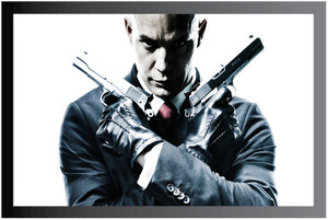 Hitman Game Frame Poster For Room Synthetic Wood Gloss Lamination F25 ...