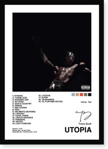 Travis Scott Framed Posters For Bedroom, Living room Office (8x12 inch ...