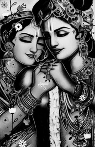 Religious Poster 'Radha Krishna Ji' Paper Poster Printed (12 inch X 18 ...