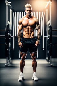 Bodybuilder Graphic Poster for Room Wall Decoration, Size - 12 X 18 ...