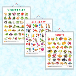 ALPHABET CHART HARD LAMINATED, FRUITS CHART HARD LAMINATED, and ...