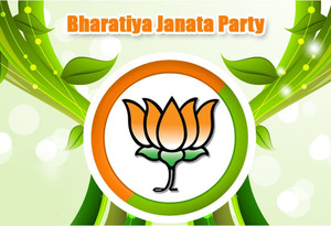 Poster Bjp Logo Bhartiya Janta Party With Modi sl-9487 (Wall Poster ...
