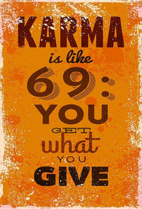 Poster Karma Is Like Inspirational sl-17468 (Large Poster, 36x24 Inches ...