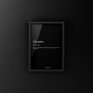 DISCIPLINE POSTER Photographic Paper - Decorative, Quotes & Motivation ...