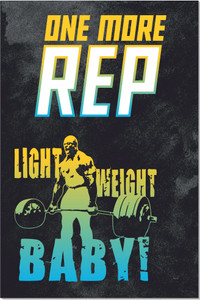 One More Rep Gym posters for Wall (12 x 18), Poster for Gym Motivation ...