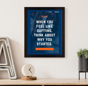 Never Quit Motivational Paper Print Paper Print - Quotes & Motivation ...